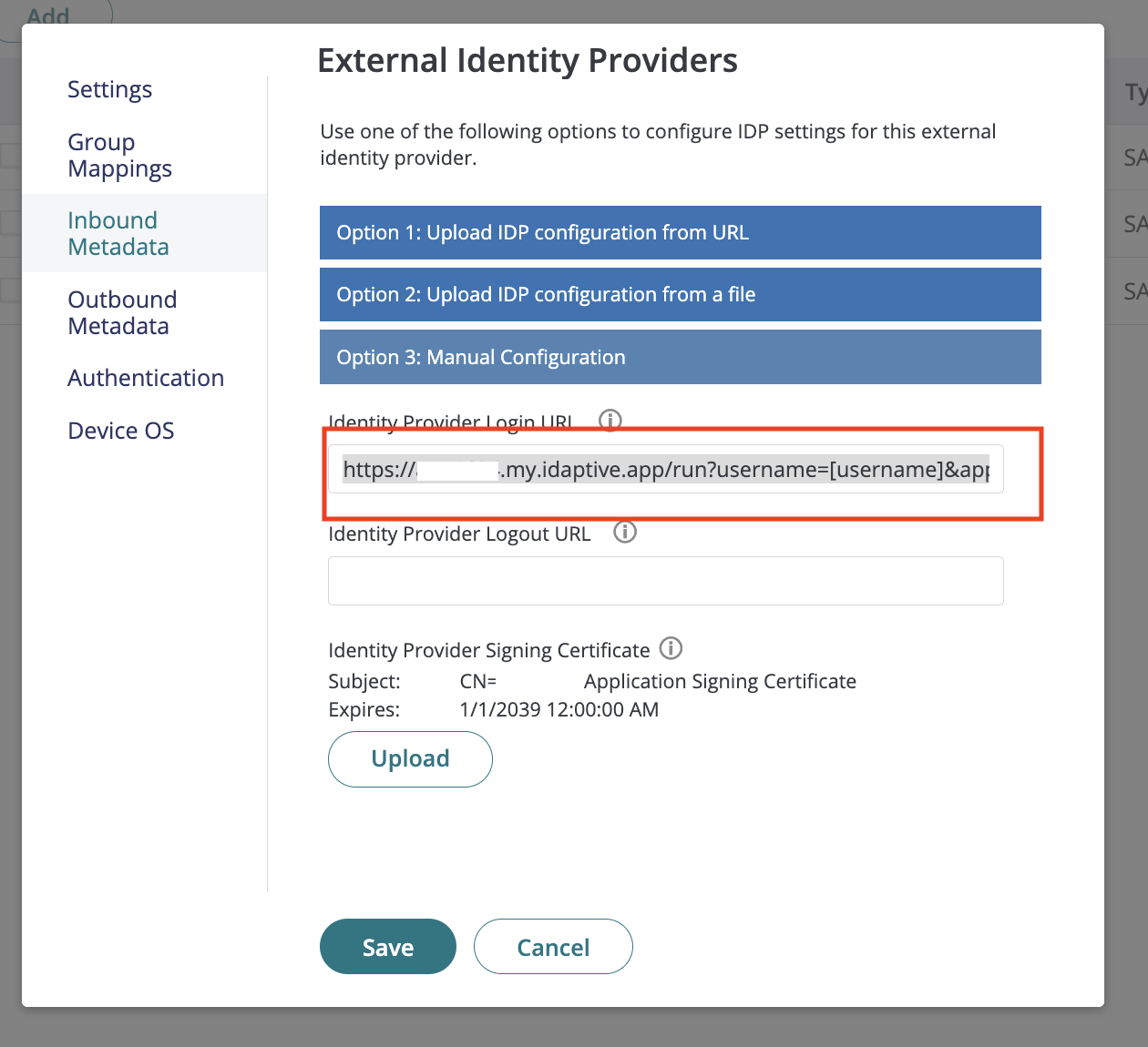 How to populate the username field when CyberArk Identity is the external IDP?