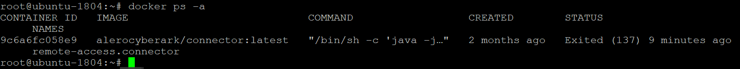CyberArk Remote Access: Remote Access Connector Disconnected