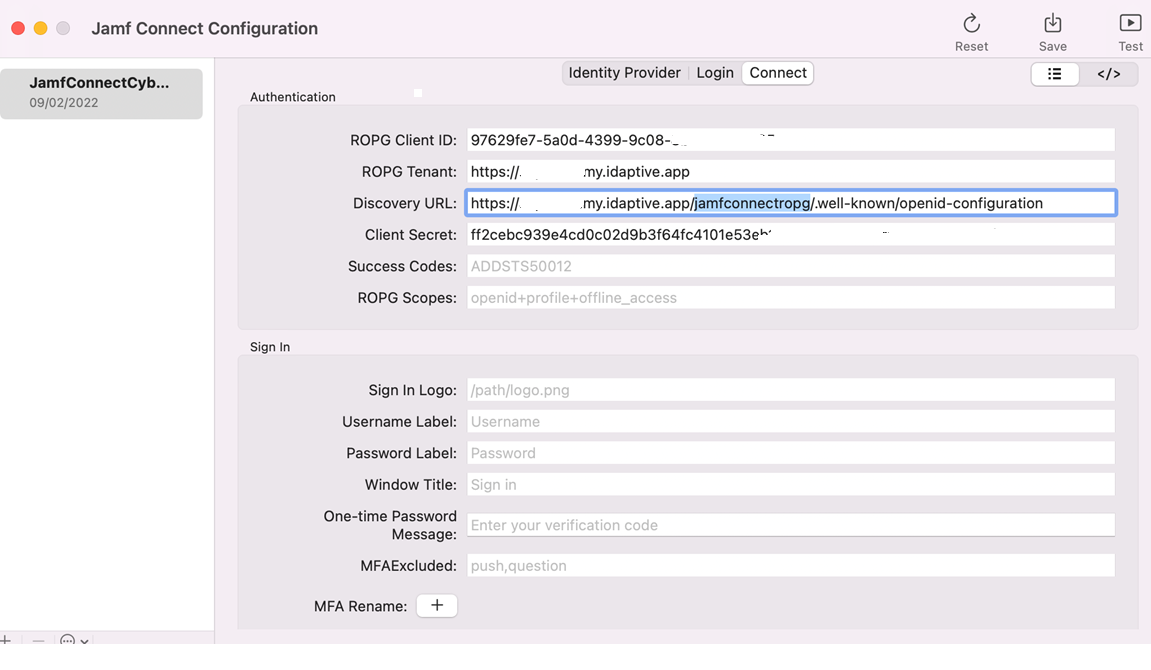 CyberArk Identity: Jamf Connect integration with Cyberark Identity
