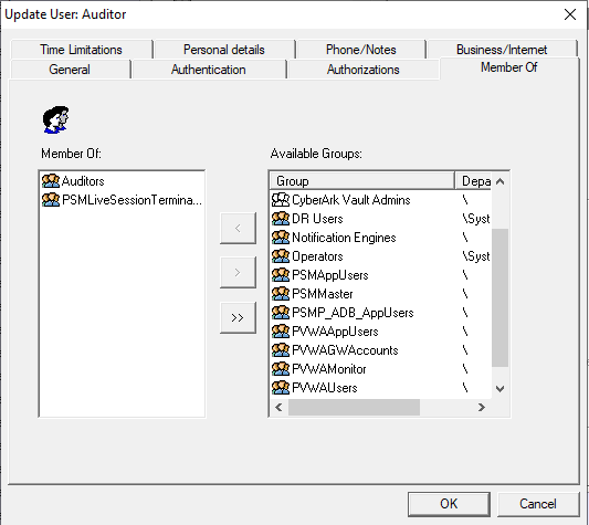 How to configure Live Session Termination for Audit Users
