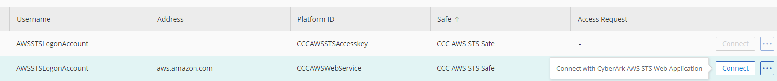 How to configure AWS Console connection with STS - sample configuration