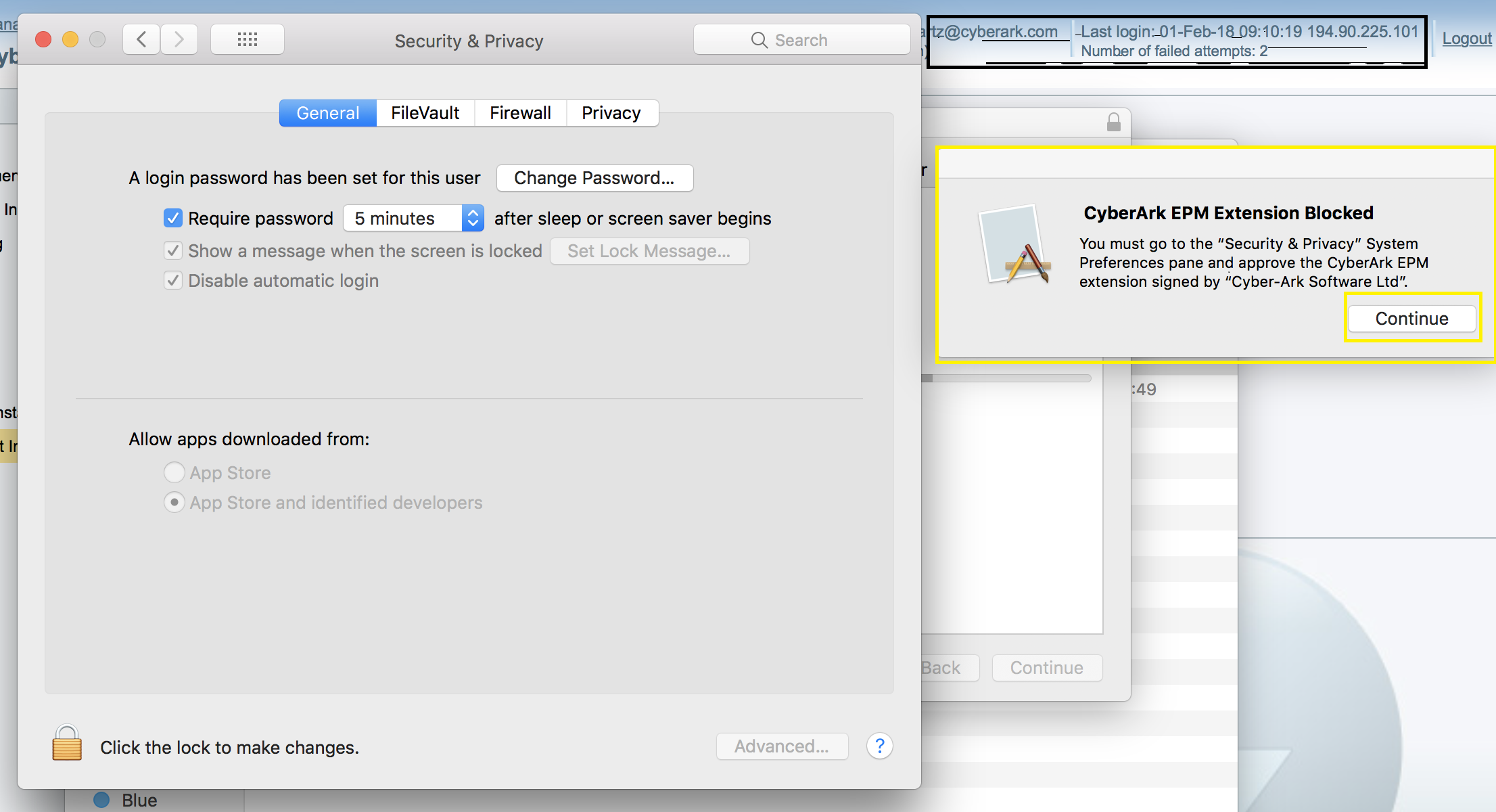 EPM - Mac Agent - CyberArk EPM Extension Blocked / System Extension Blocked