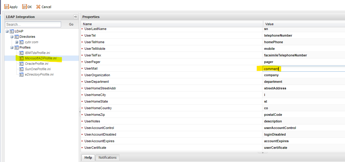 ENE - Map user email address source to another attribute in LDAP