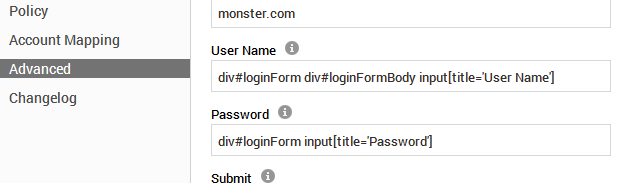 CyberArk Identity: How to use Infinite Apps on login pages with dynamic input tag IDs