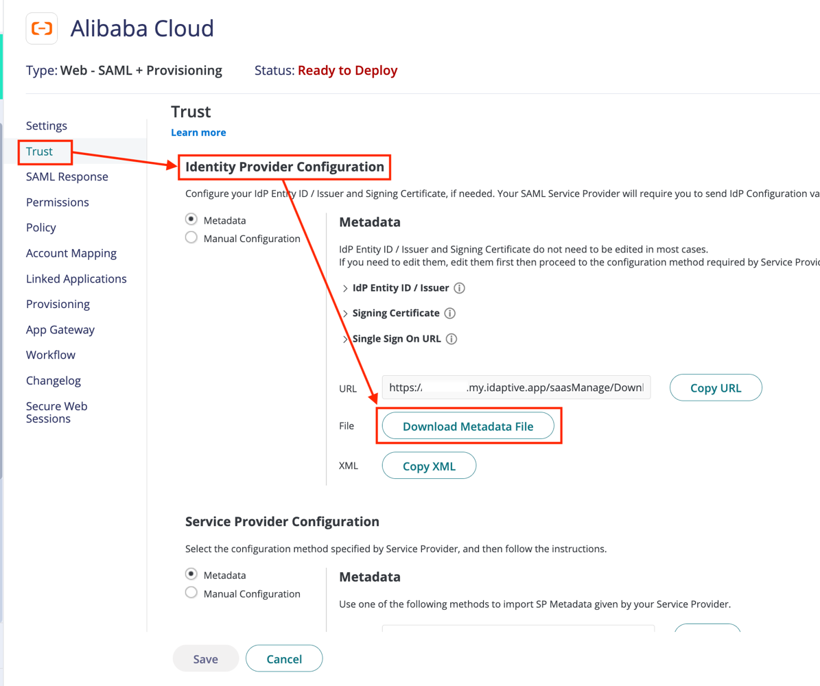 How to configure CyberArk SAML SSO with Alibaba Cloud for Role-Based SSO