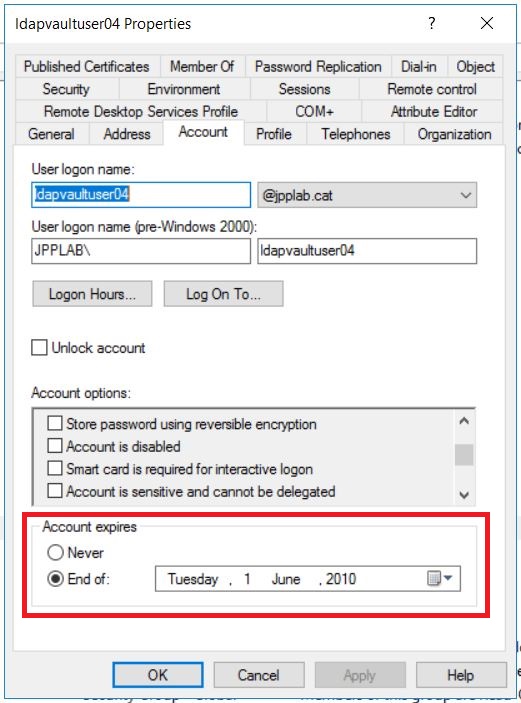 Vault - Some LDAP accounts, belonging to an LDAP integration mapping, do not appear in the ...
