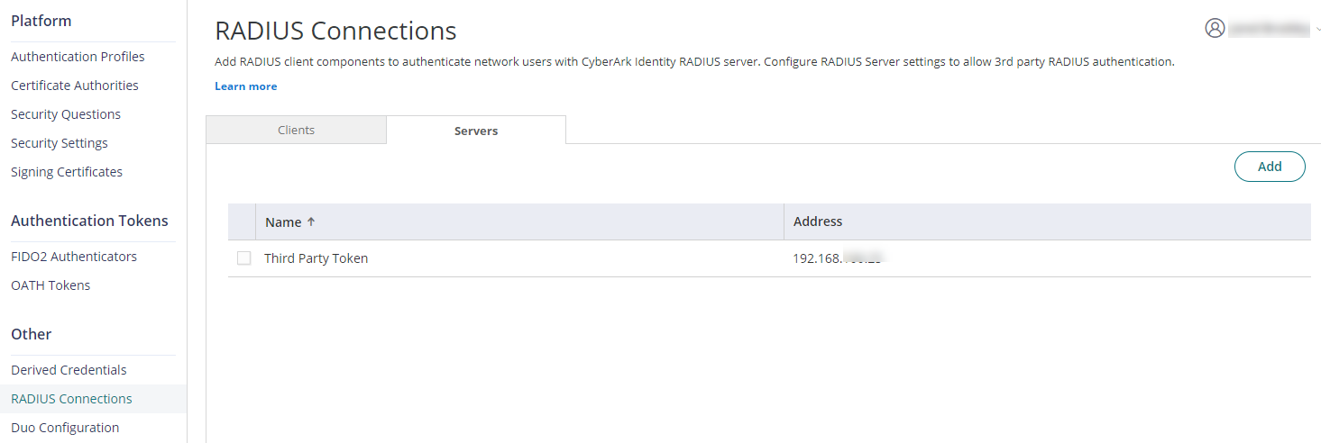 CyberArk Identity: How to integrate RSA SecurID via RADIUS