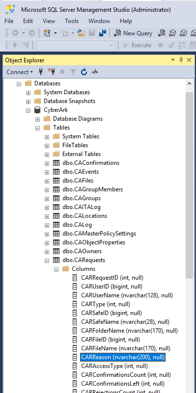 Vault Evd Requestslist Export To Mssql Fails With Error Row Column 10 String Data