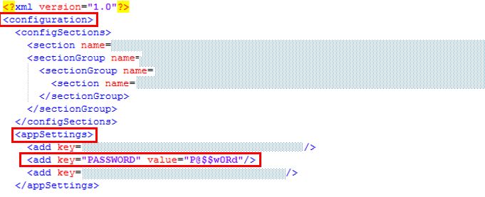 How do I configure the Web Config File usage so the CPM can manage a password within the web ...