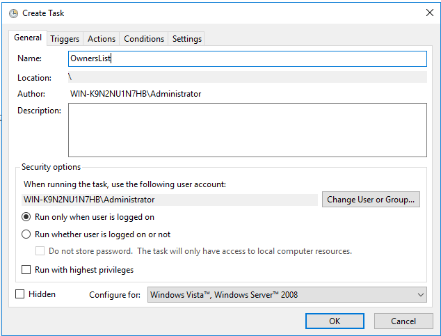 How to setup EVD to work with Scheduled Tasks