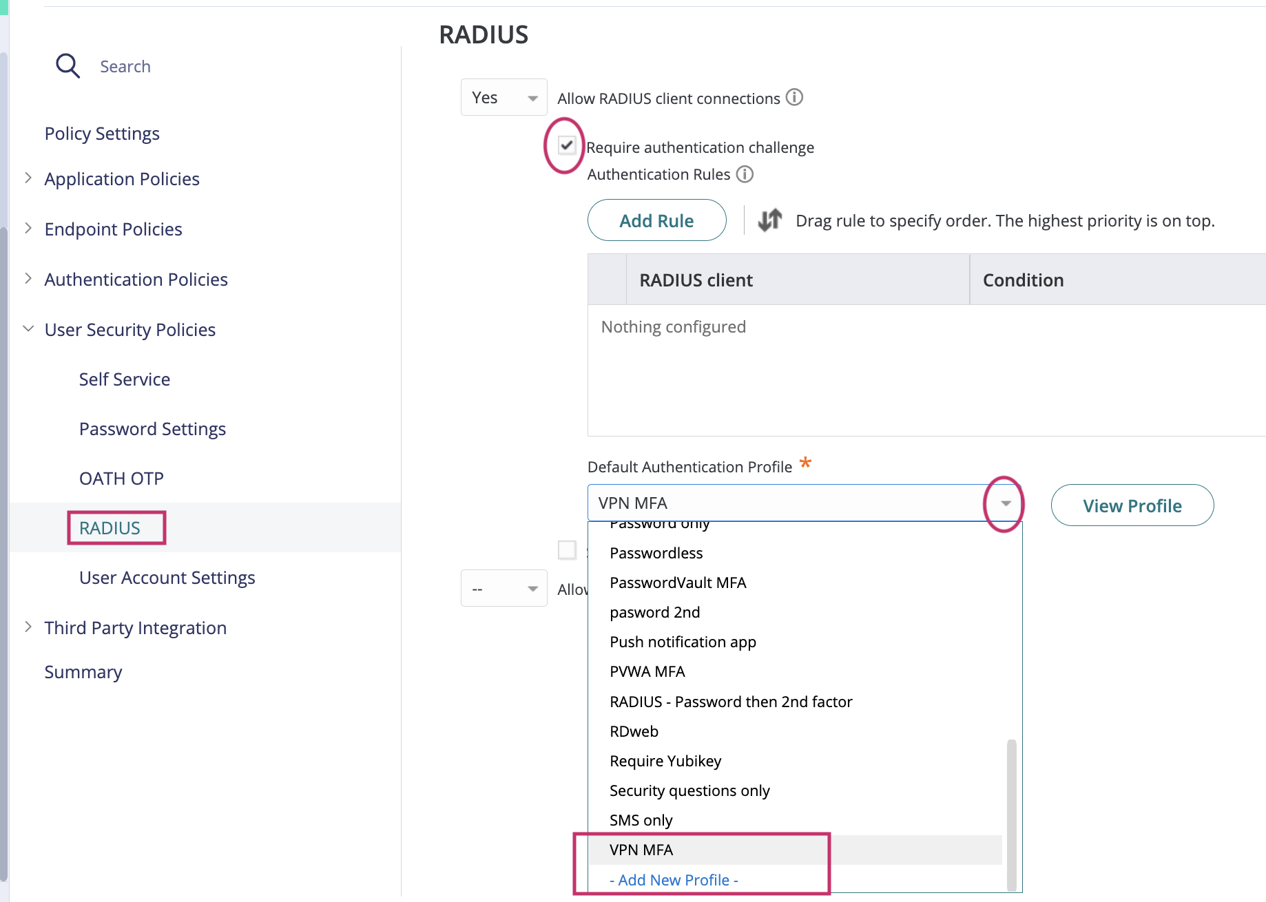 How to configure CyberArk MFA for Check Point Remote Access VPN via RADIUS