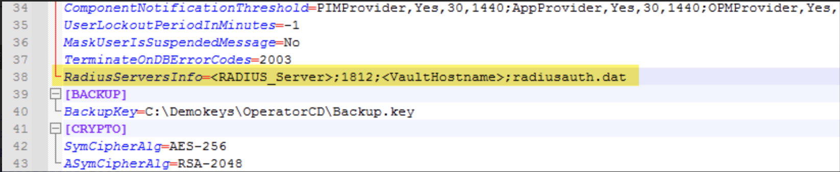 How to configure CyberArk MFA for CyberArk Vault via RADIUS