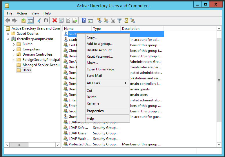 How To Change the Bind Account Password