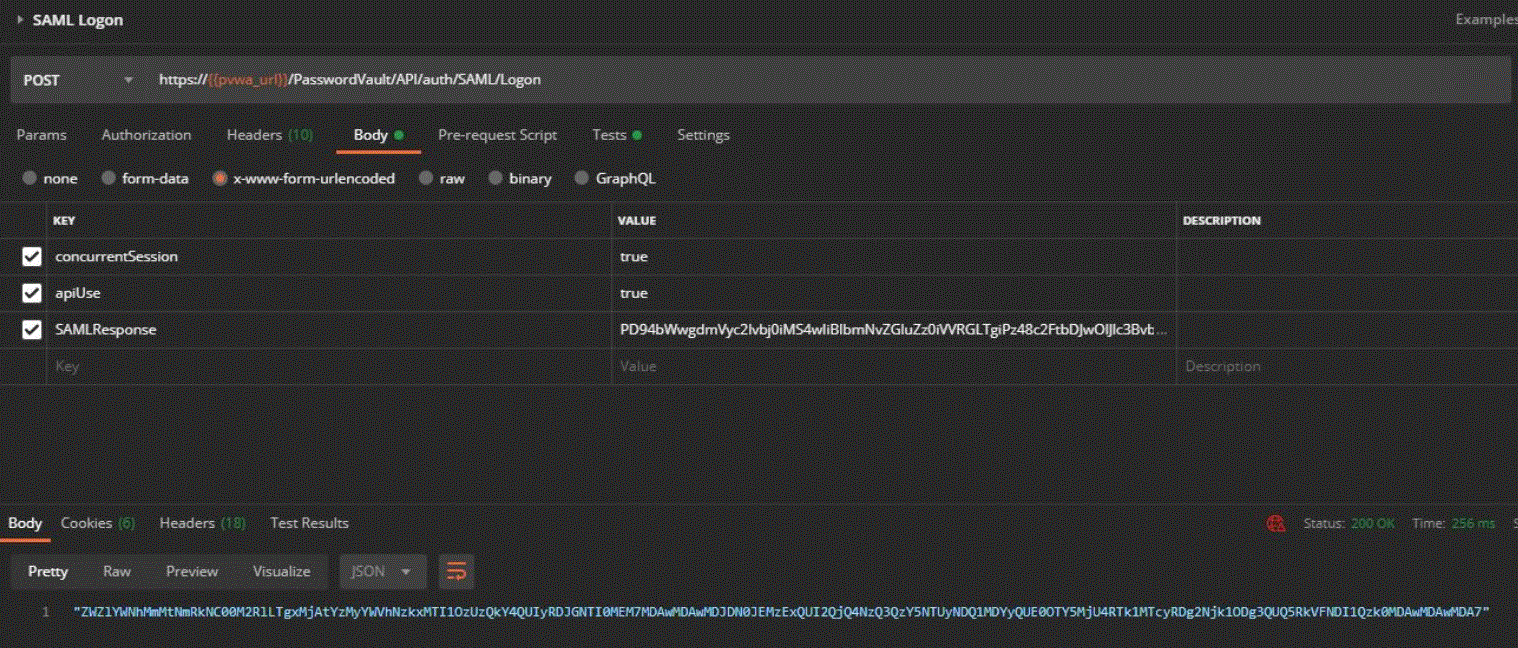 How to use REST API SAML Auth