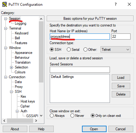 PSMP - How to configure PuTTY to connect through PSM for SSH, Privileged Session Management for SSH