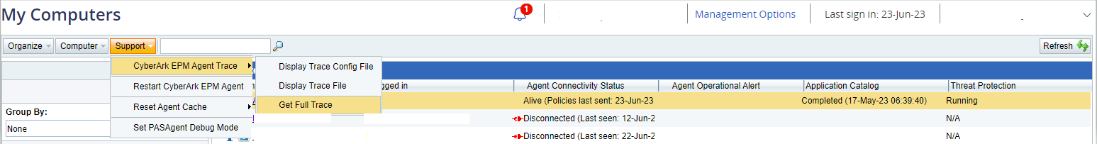 EPM - How to gather Support Info logs via EPM console