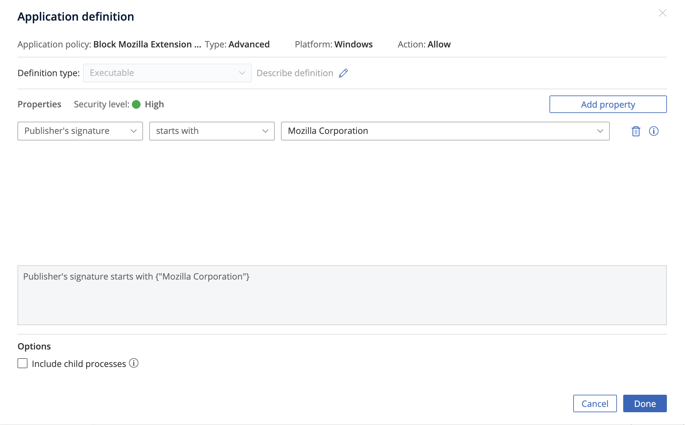 EPM - How to block web browser extensions