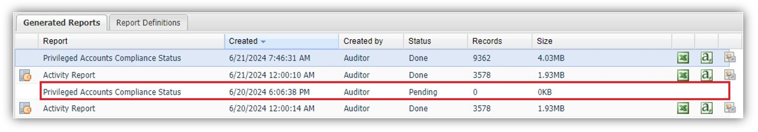 Canceling a Report
