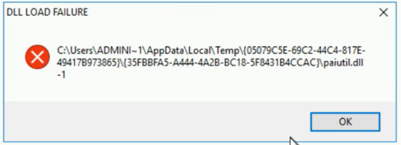 DLL Load Failure: paiutil.dll on Vault Server