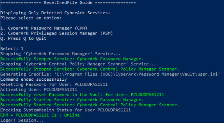 How to reset the CPM, PSM, PSMP, and AAM/Secrets Manager (CP/CCP) users ...