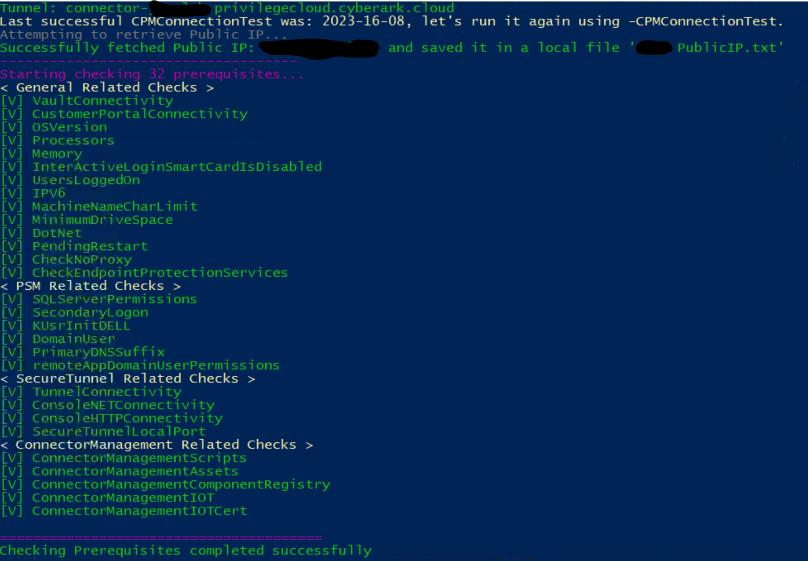 Privilege Cloud - How to run the ConnectorCheckPrerequisites script