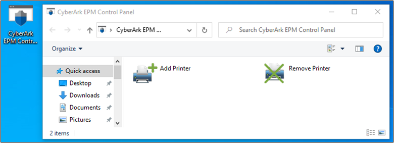 Show CyberArk EPM Control Panel on Desktop