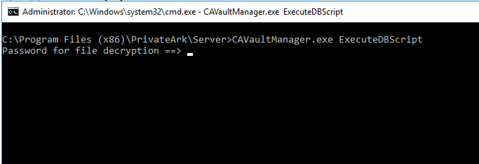How to run the Master Password Reset script