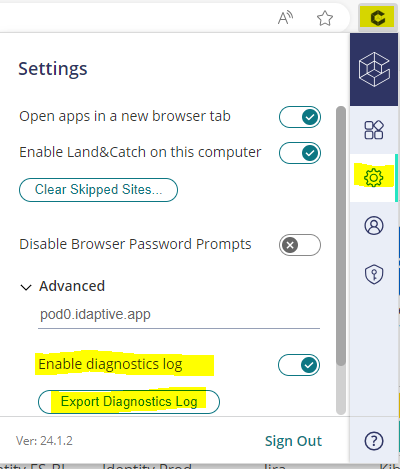 CyberArk Identity: How to gather browser extension diagnostics logs