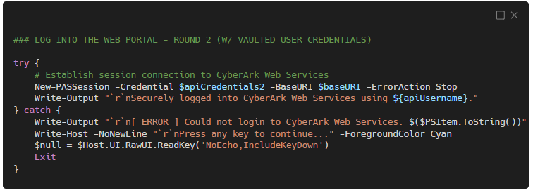 Pam Automation Securing Human Interactive Pam Administrator Powershell Scripts
