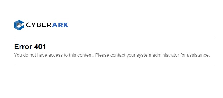 CyberArk Identity: Admin portal authentication policy was set to "Not ...