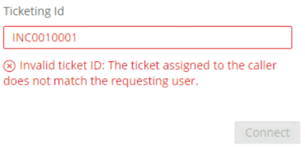 PVWA - Invalid ticket ID: The Ticket assigned to the caller does not ...