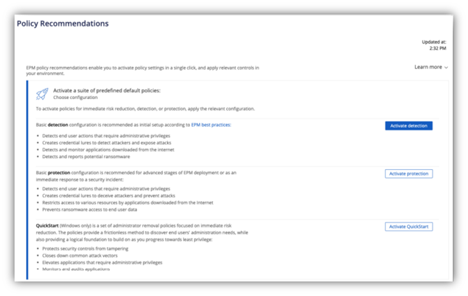 Get Started with CyberArk Endpoint Privilege Manager