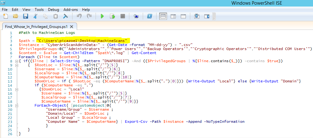 Find All Users and Groups in Privileged Groups from Machine Scan Logs ...
