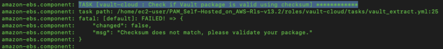 Image creation fails for numerus components in PAM Self-Hosted on Cloud v13.2