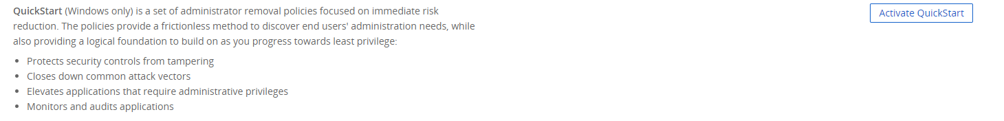 EPM Policy Best Practices – Enabling QuickStart on existing sets