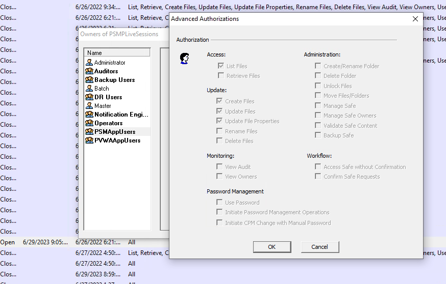 PSMP - ITATS211E Authorization problem while working with Safe PSMRecordings