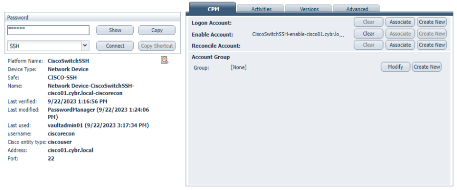 How to configure Cisco account