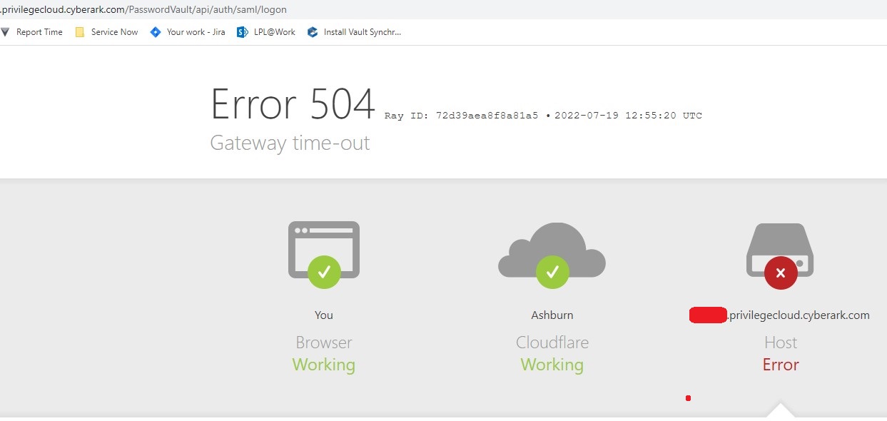 Error 504 When Attempting To Logon To Pvwa Via Ldap Andor Saml 