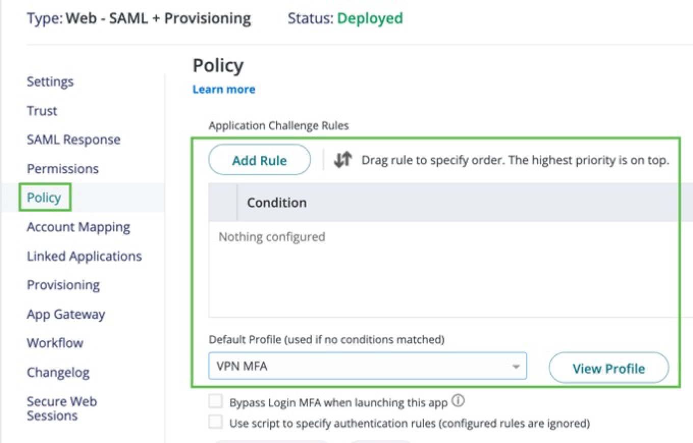 Configuring MFA for Ivanti Connect Secure VPN via SAML