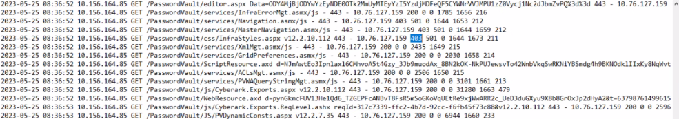 PVWA pages inaccessible and throwing error 403 501 in Network Trace