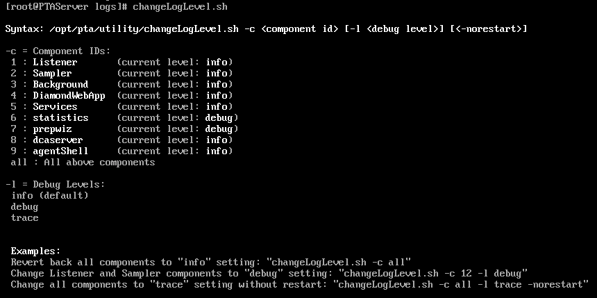 PTA - Enabling Debugging and Collecting Logs