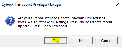 EPM - How to request Policy Update
