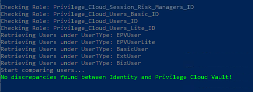 Shared Services - Identity Sync Roles with Privilege Cloud Vault Users
