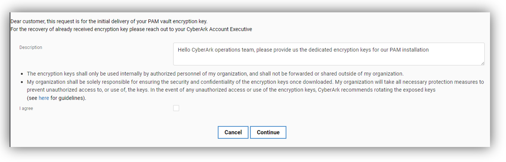 Digitized Encryption Keys Delivery – End User Guide