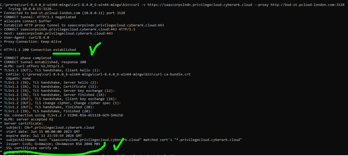 Proxy Configuration in Privilege Cloud