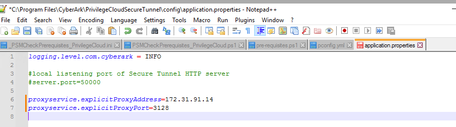 Proxy Configuration in Privilege Cloud