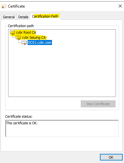 Vault - What is the correct placement of Domain Certificates in order ...