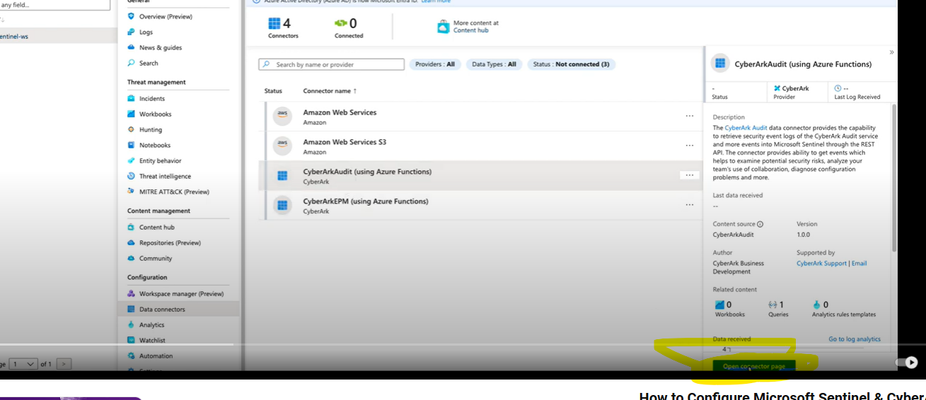 Identity Audit - How To configure CyberArk Identity SIEM Integration with Microsoft Sentinel