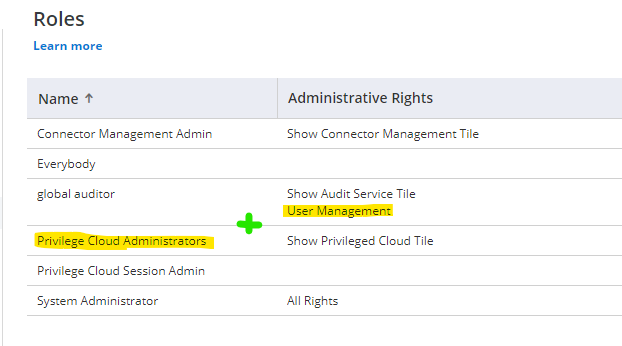 Shared Services - Identity Sync Roles with Privilege Cloud Vault Users