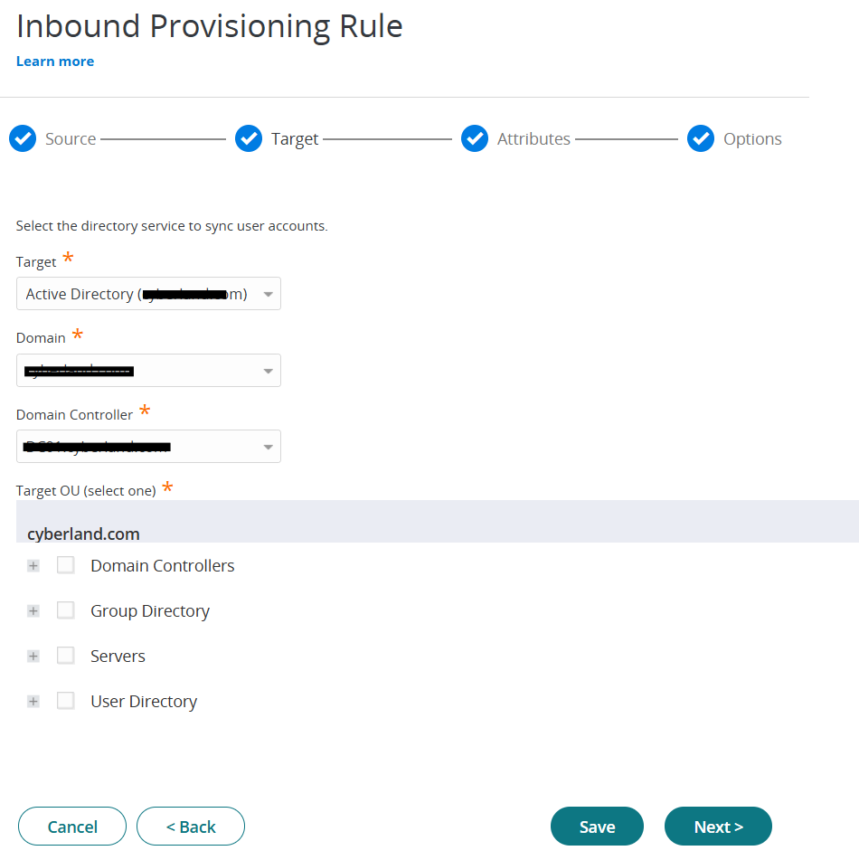 Identity - Inbound Provisioning to AD, manually refresh list of OUs